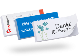 Haftnotizen bedrucken lassen